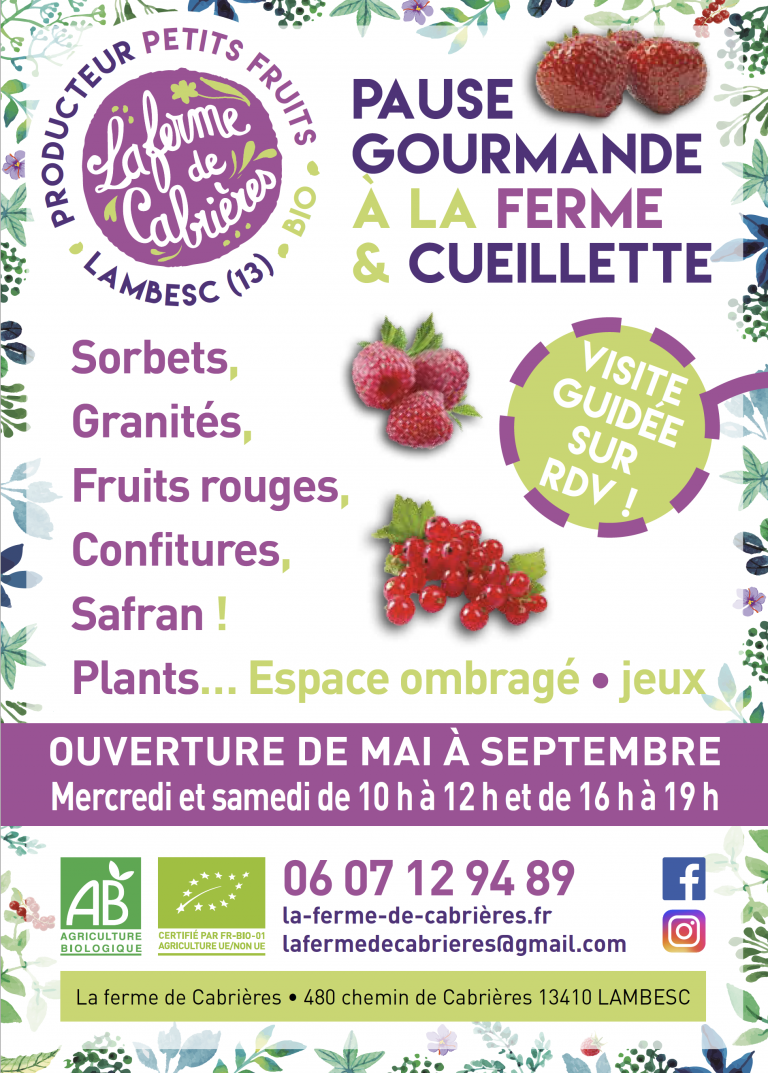 Nouveau flyer ! - La ferme de Cabrières